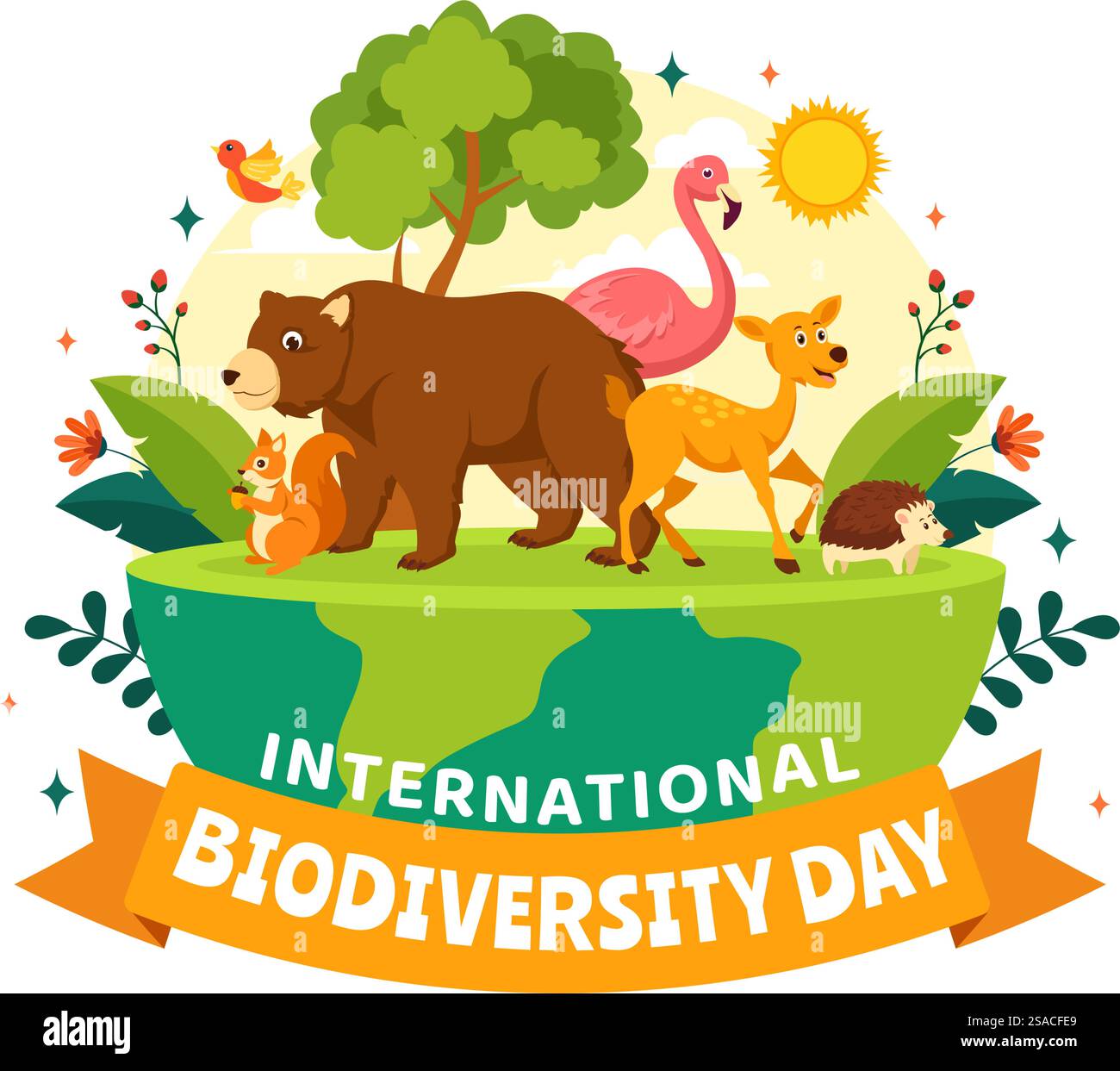 Day in the wild Stock Vector Images - Alamy