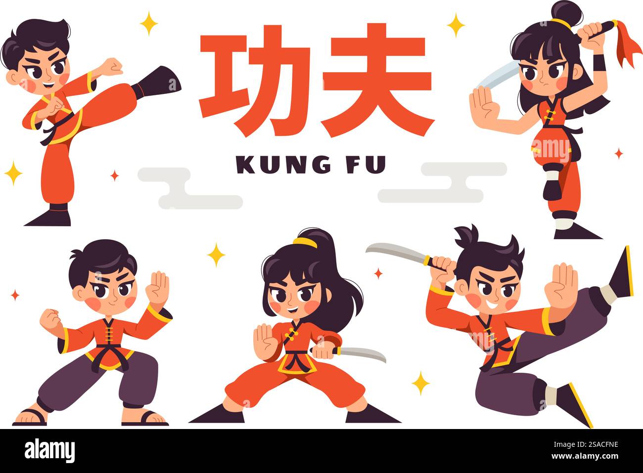 Chinese Translation: Kung Fu with People Demonstrating Chinese Martial ...