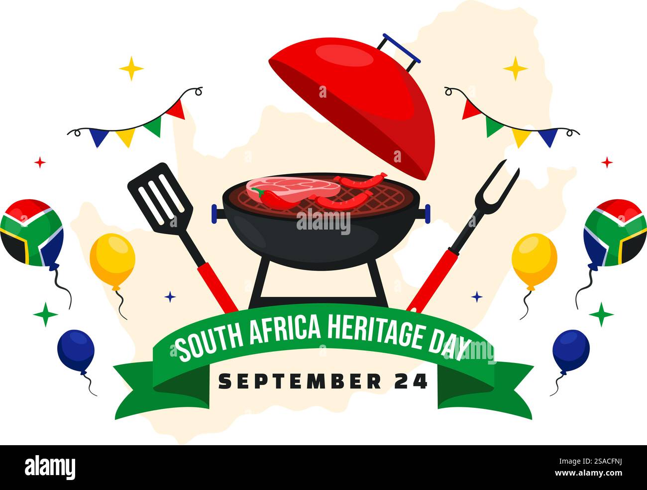 Happy Heritage Day South Africa Vector Illustration for September 24 ...