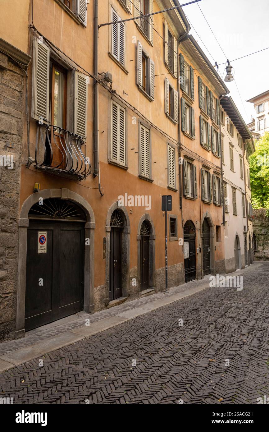 Traditional buildings in Bergamo, Italy Stock Photo - Alamy