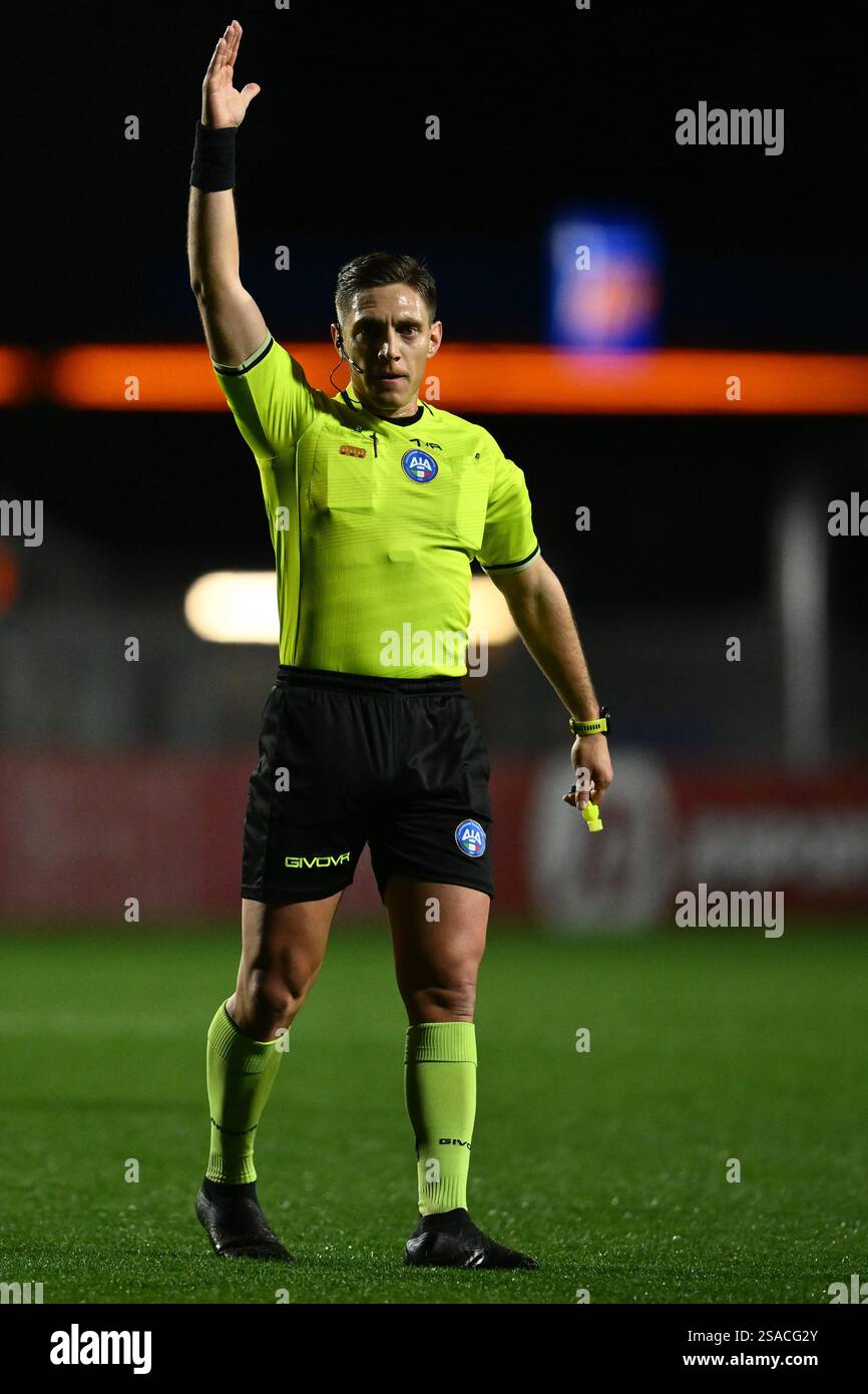 Referee Riccardo Tropiano participates in the quarter-finals of Coppa ...