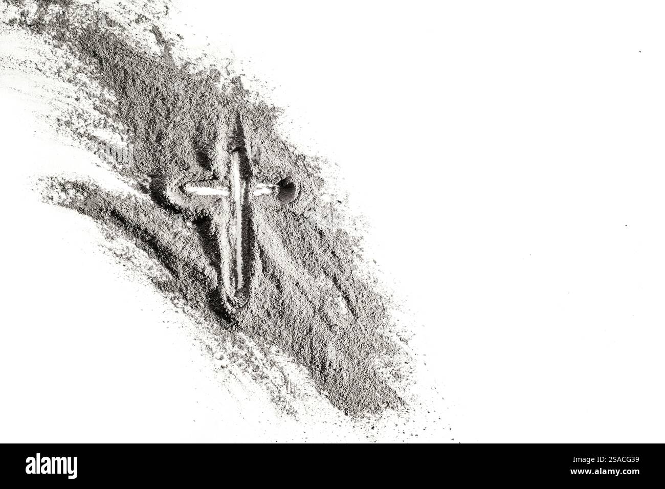 Cross in Ashes. Ash Wednesday Stock Photo - Alamy