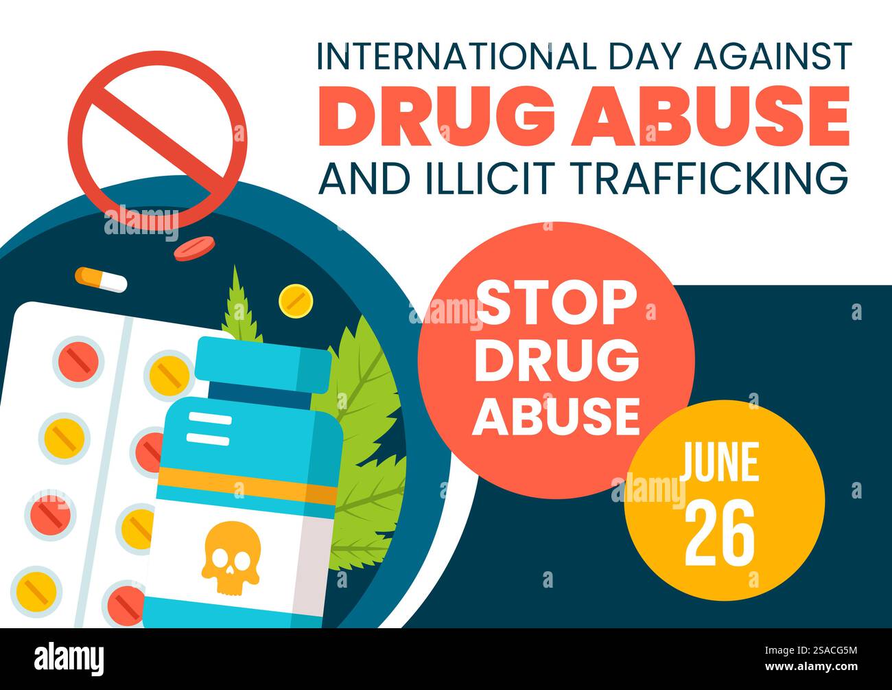 Drug Abuse and Trafficking Social Media Background Flat Cartoon Hand ...