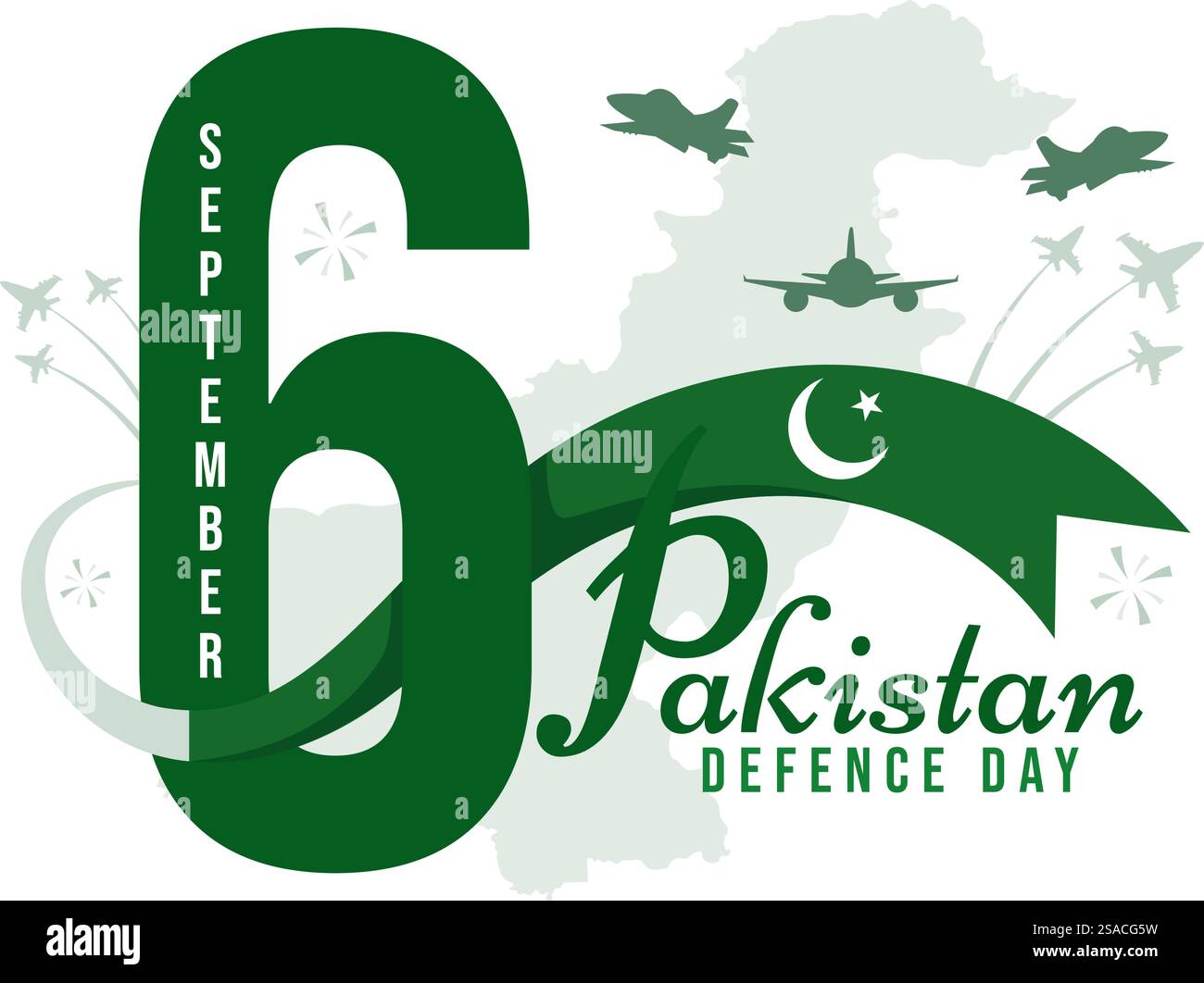 Pakistan Defence Day Vector Illustration on 6th September featuring ...