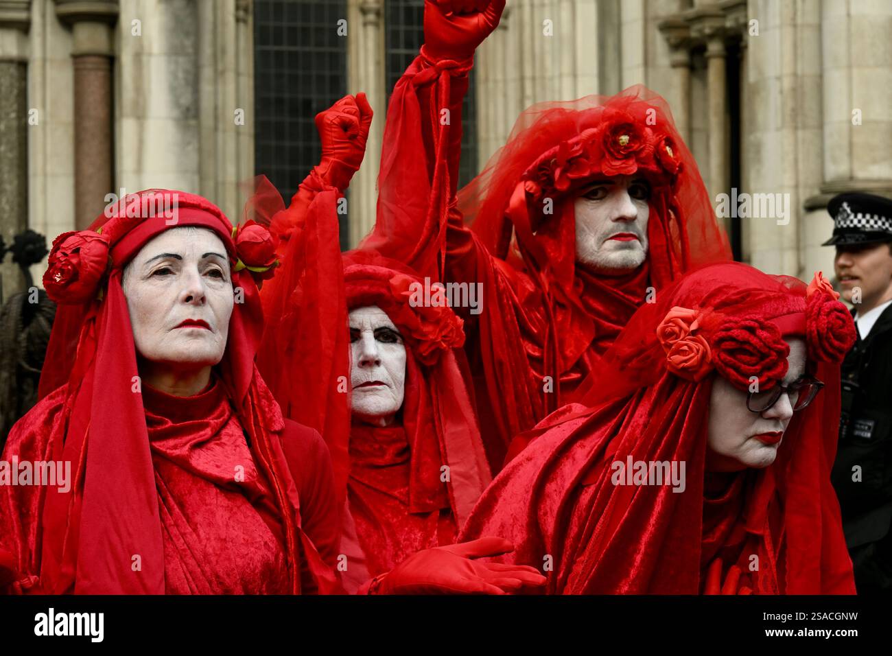 London, UK. International Performance Troupe, Red Rebel Brigade ...
