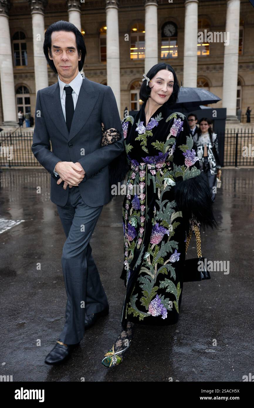 Susie Cave, Nick Cave arrive to Valentino fashion show during the Haute ...