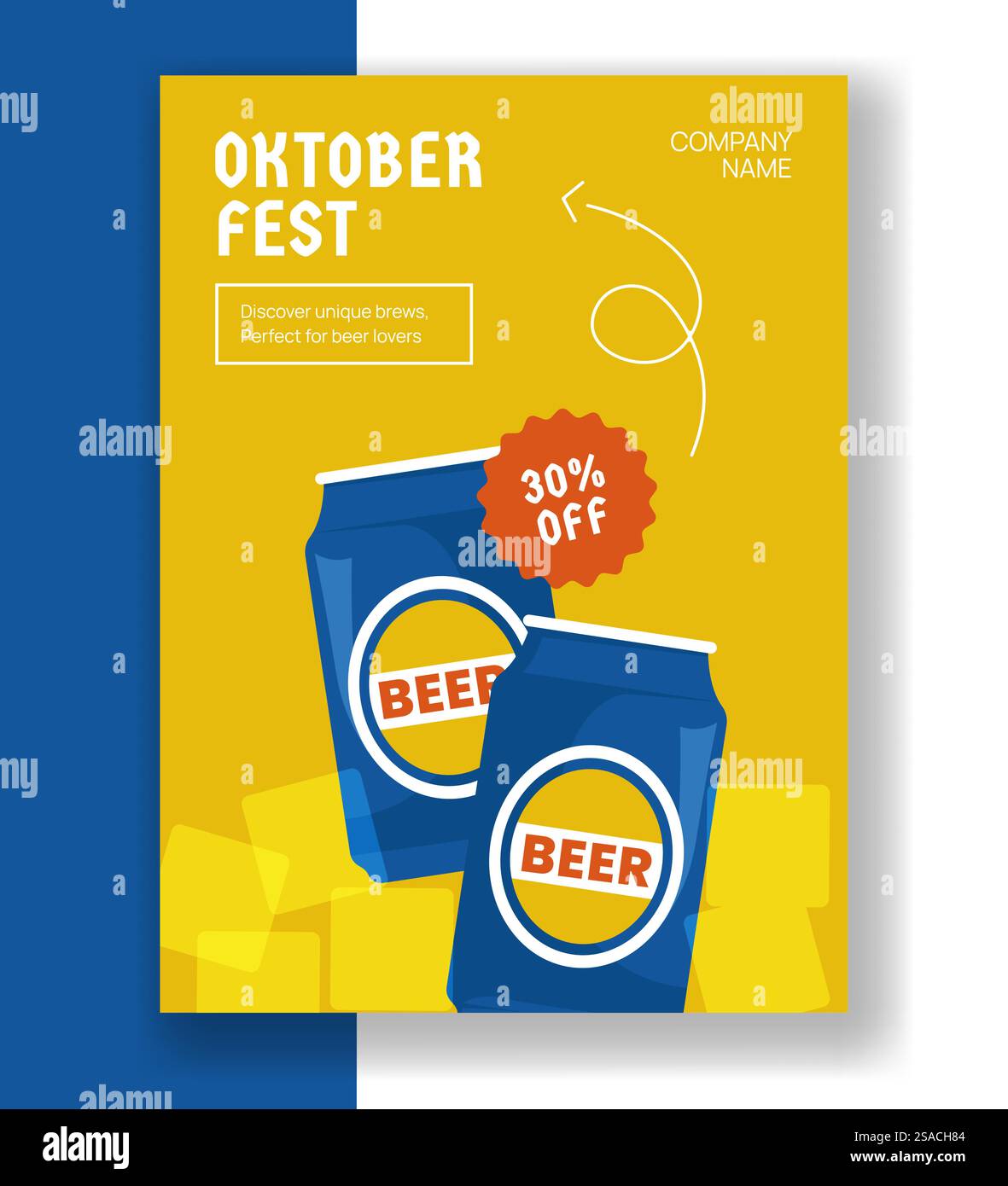 Oktoberfest Party Vertical Poster Flat Cartoon Hand Drawn Templates ...
