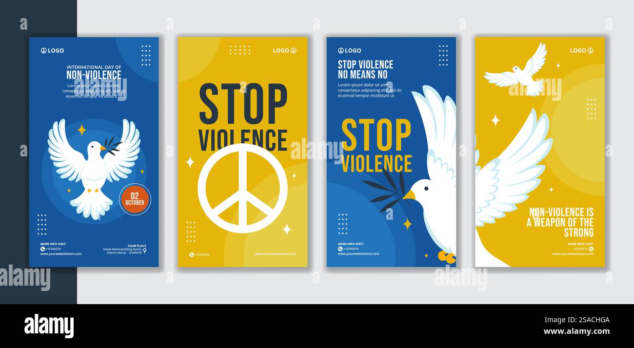 International Day of Non-Violence Vector Illustration on October 2nd, a ...