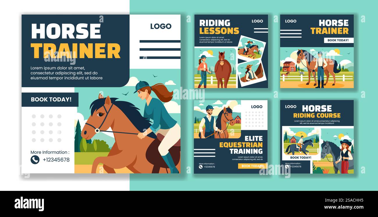 Pony and trainer Stock Vector Images - Alamy