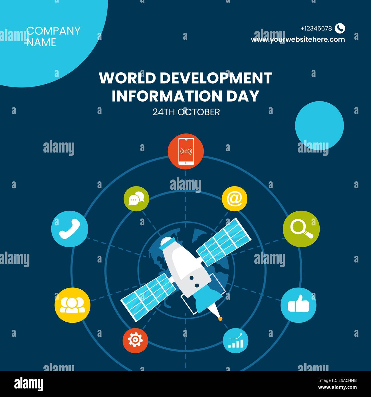 Development Information Day Social Media Illustration Flat Cartoon Hand ...