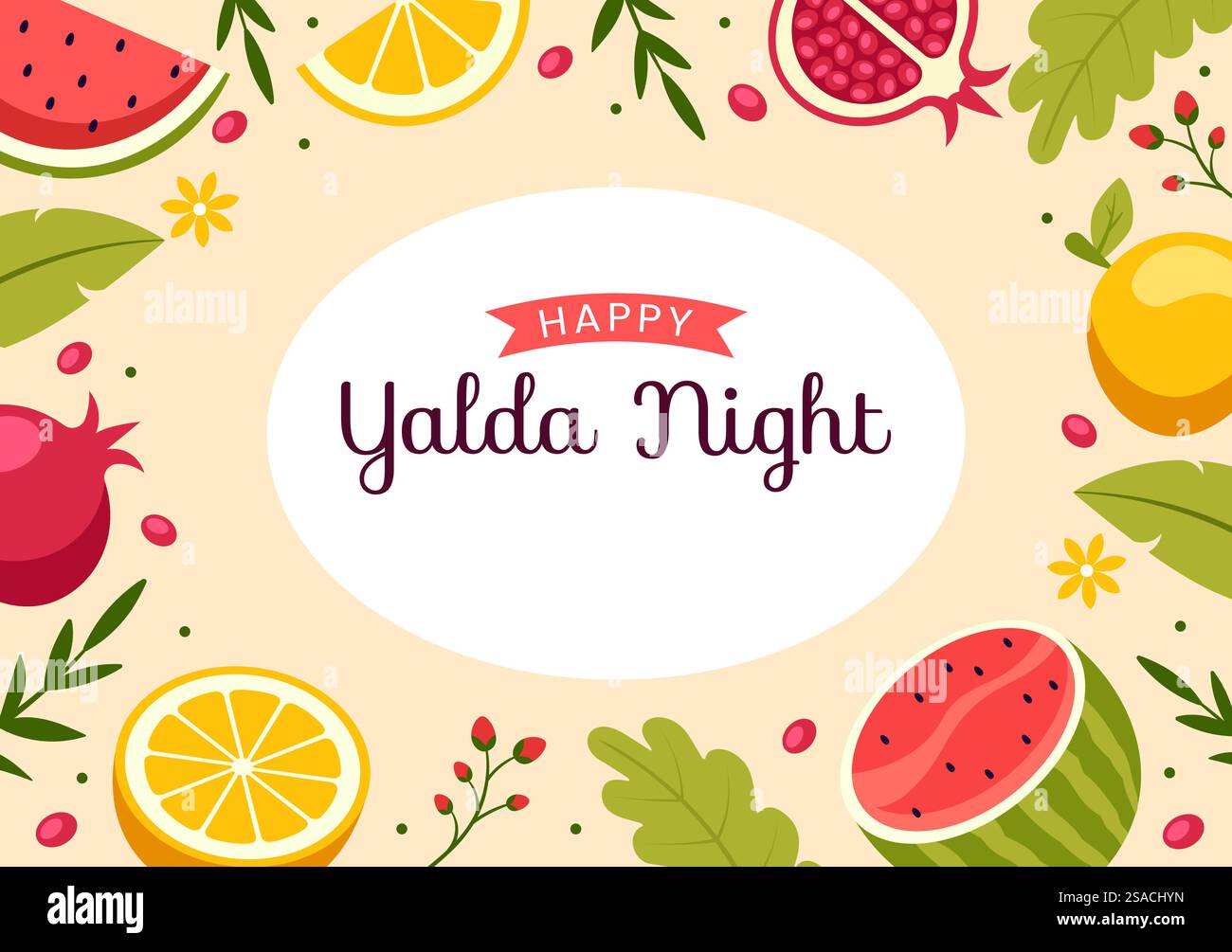 Happy Yalda Night Vector Illustration of an Iranian Festival, featuring ...