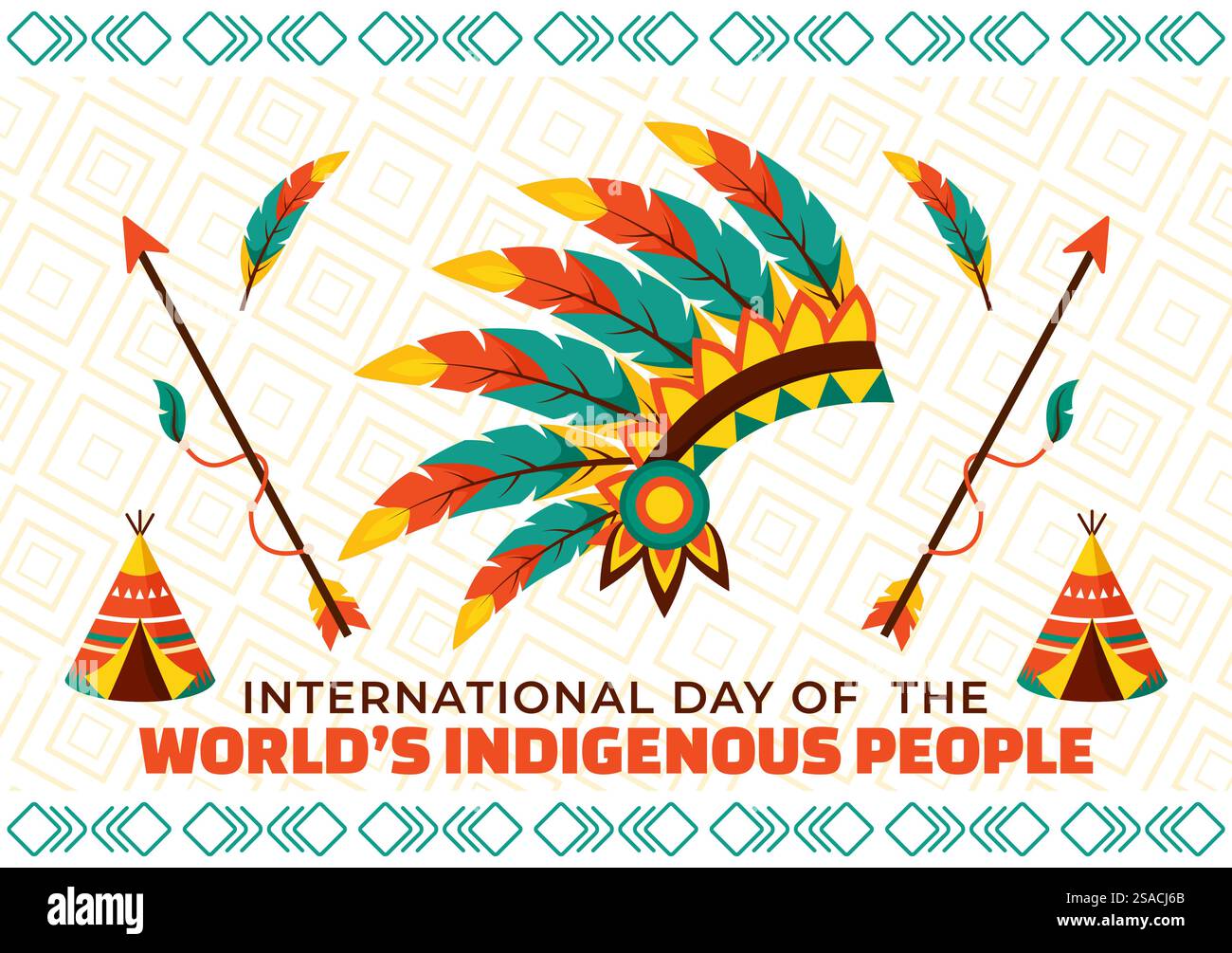 Vector Illustration for World Indigenous People Day on August 9 to ...
