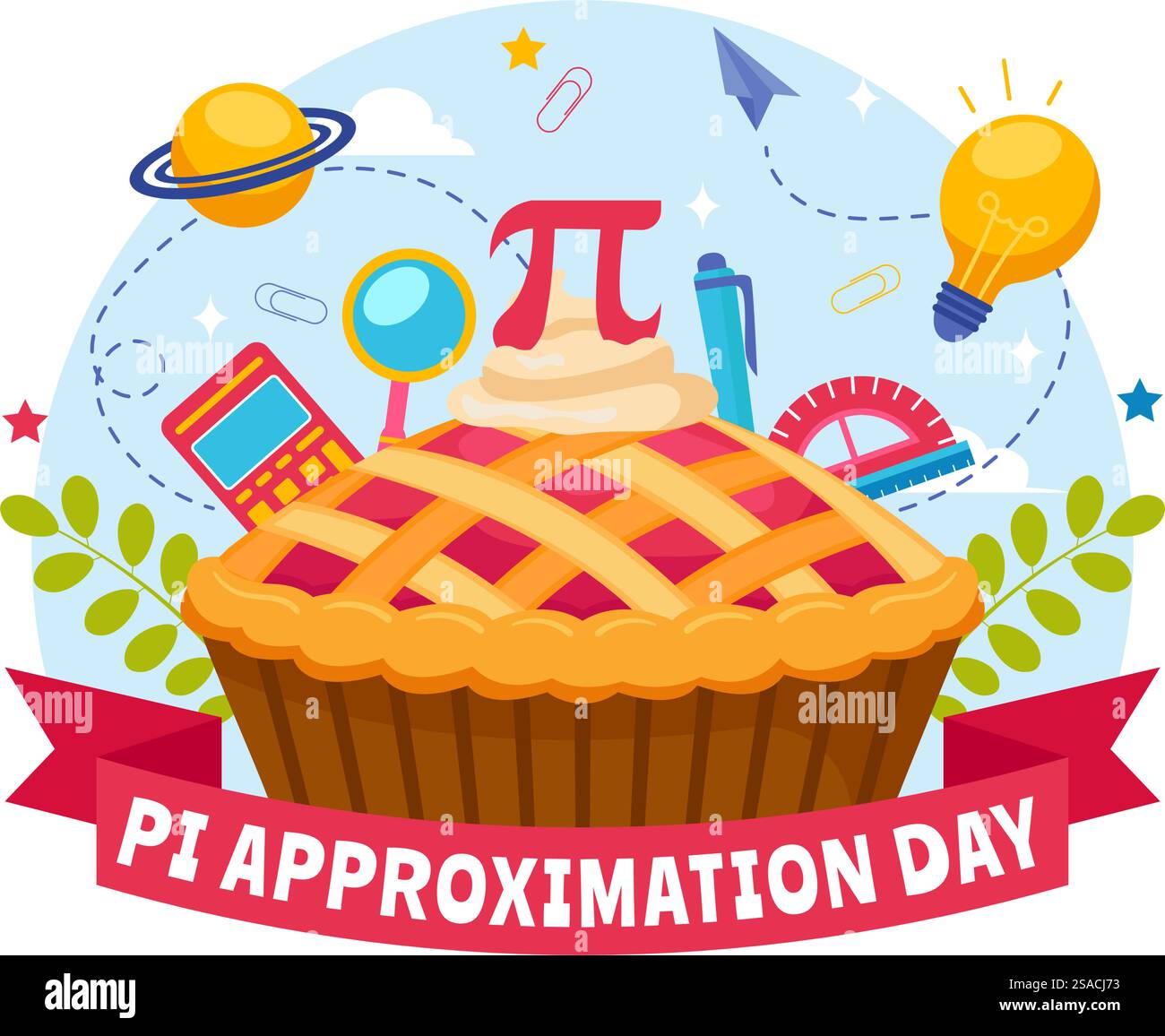 Pi Approximation Day Vector Illustration on July 22 with Mathematical ...