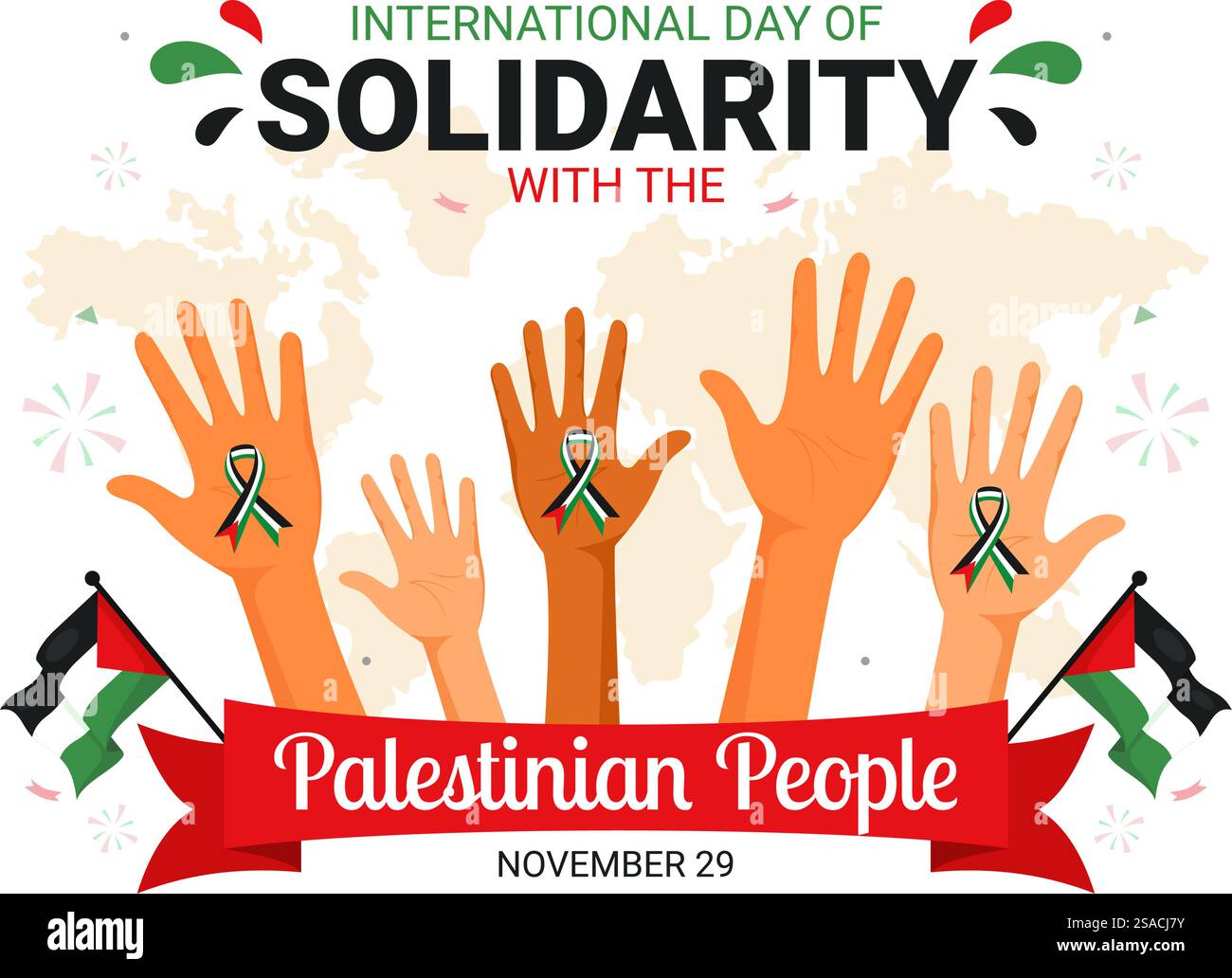 International Day of Solidarity with the Palestinian People Vector ...