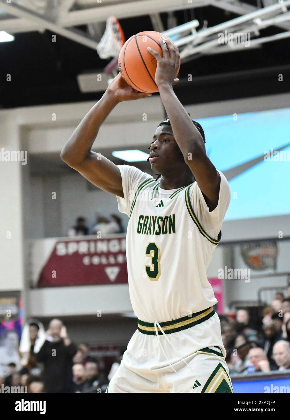 SPRINGFIELD, MA - JANUARY 18: Caleb Holt of Grayson (3) during the ...