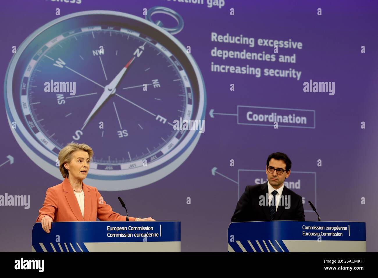 Brussels, Belgium. 29th Jan, 2025. Press conference by European ...