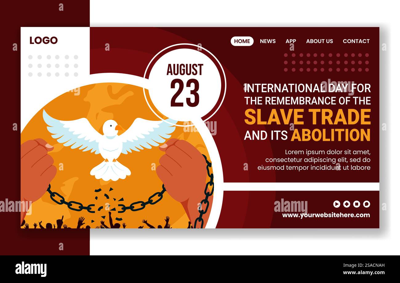 Slave Trade and Abolition Day Social Media Landing Page Cartoon ...