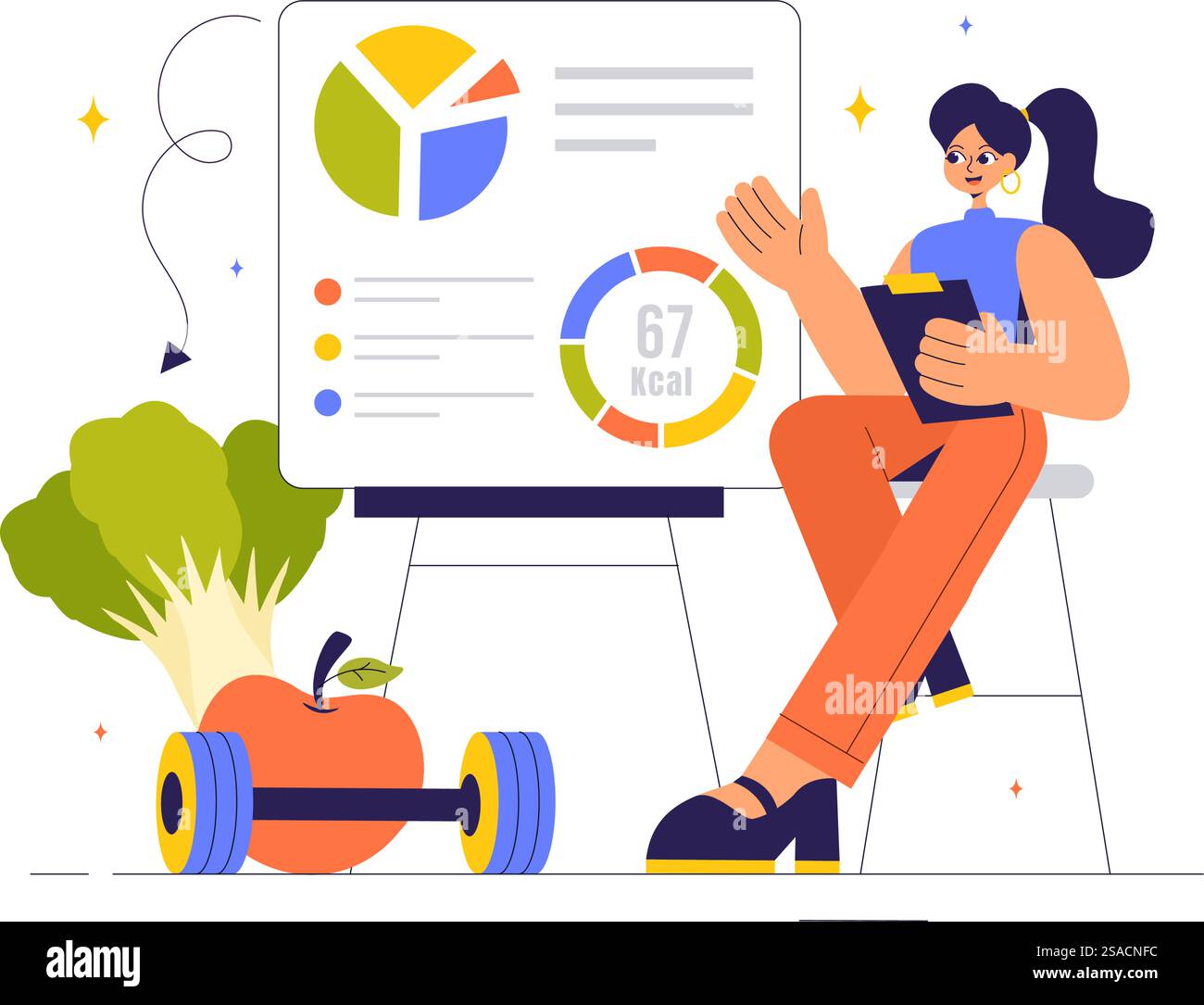 Diet Vector Illustration featuring Healthy Meal Guidance for Selecting ...