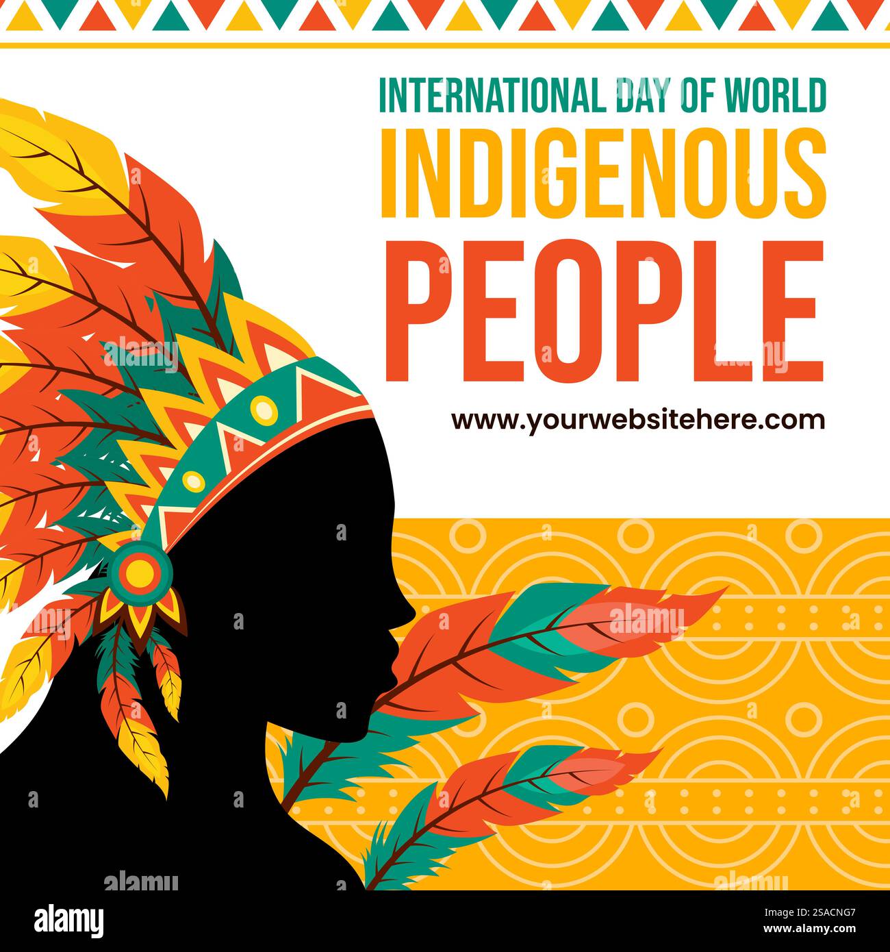 Indigenous People Day Social Media Illustration Flat Cartoon Hand Drawn ...