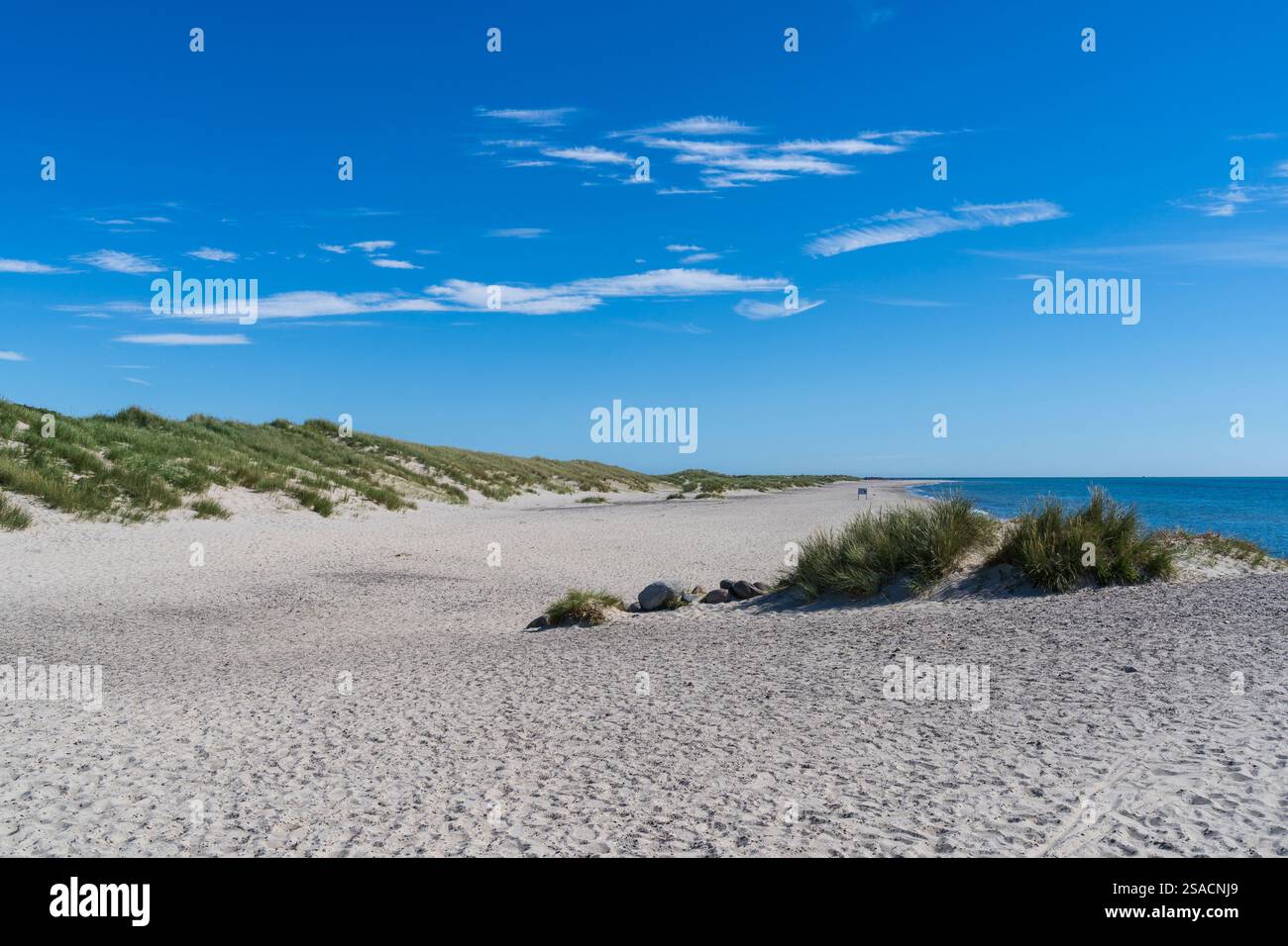 The beach at Skagen and Grenen at the most northern tip of Denmark in ...