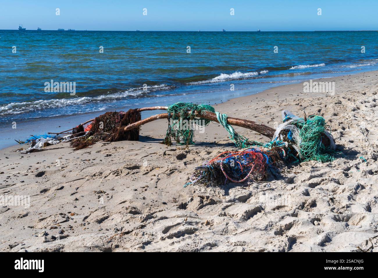 Old rope and driftwood washed up at Skagen and Grenen at the most ...