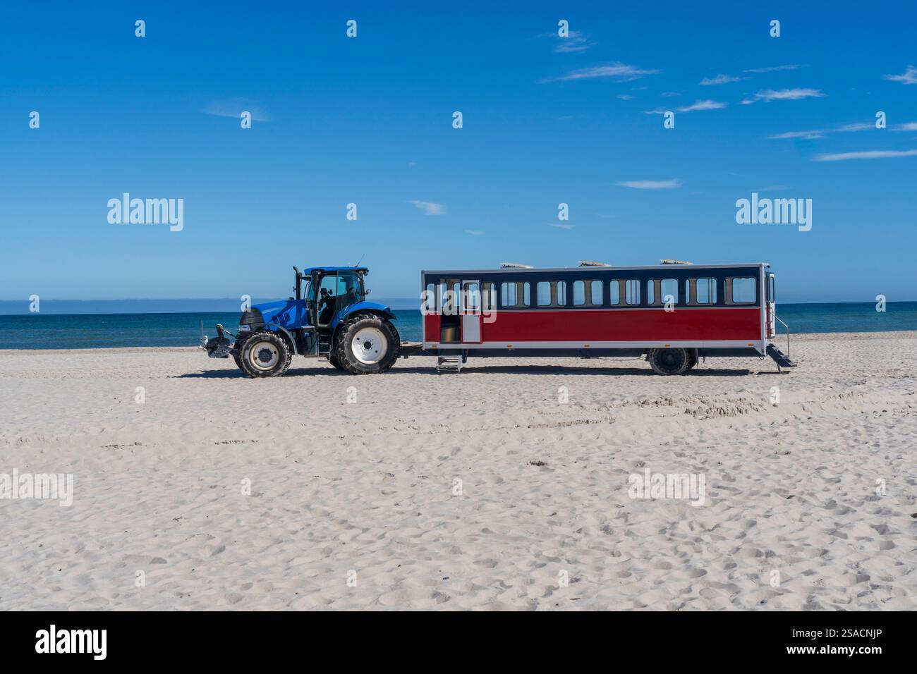 The Sandormen tractor transporter at Skagen and at the most northern ...