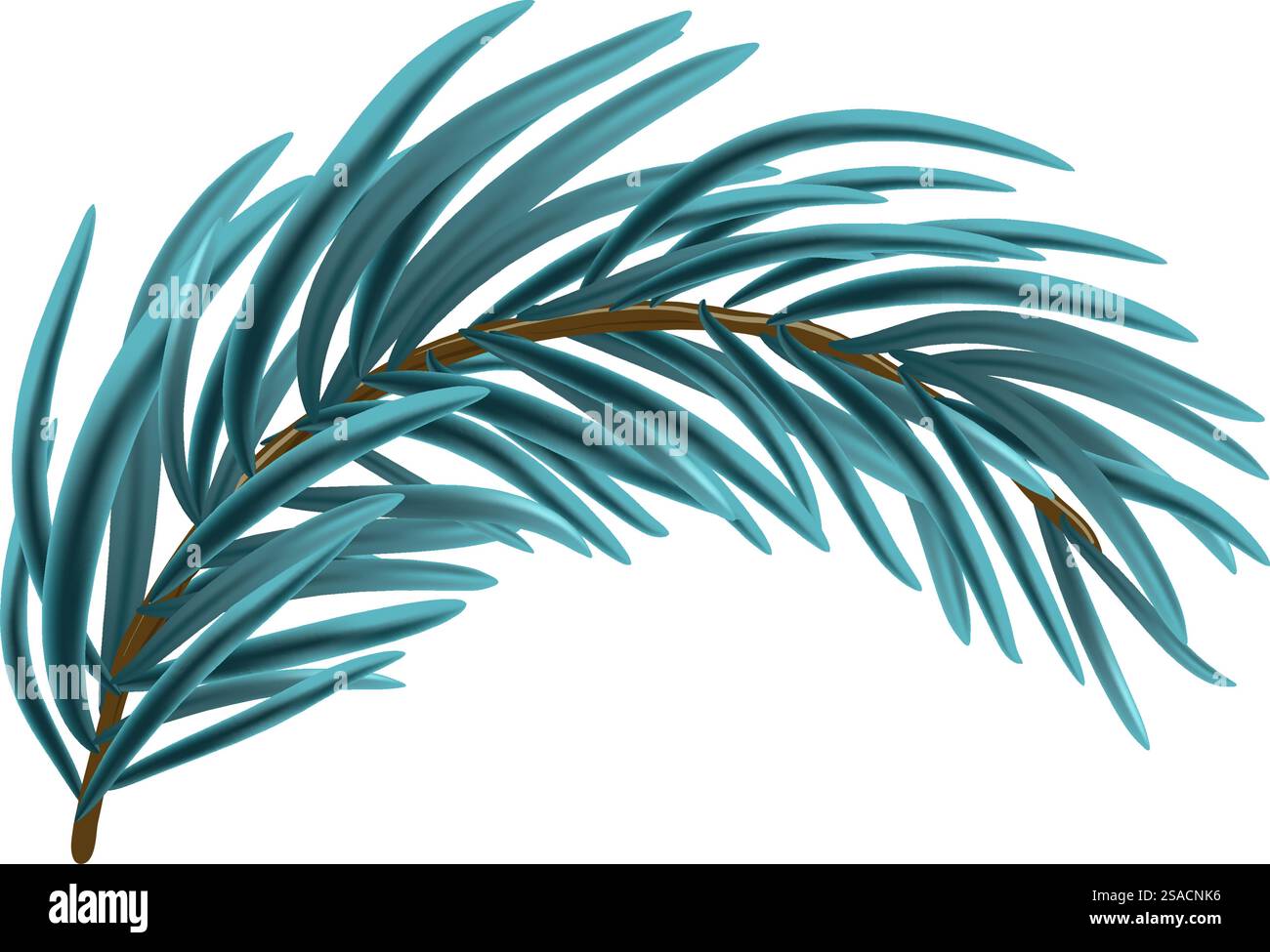 Blue realistic branch fir Cut Out Stock Images & Pictures - Alamy