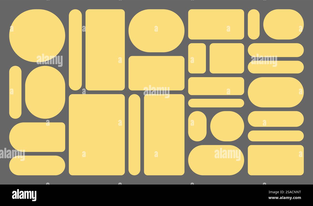 Dimensions 16x9 trendy bento grid layout style brick Ui UX templates ...