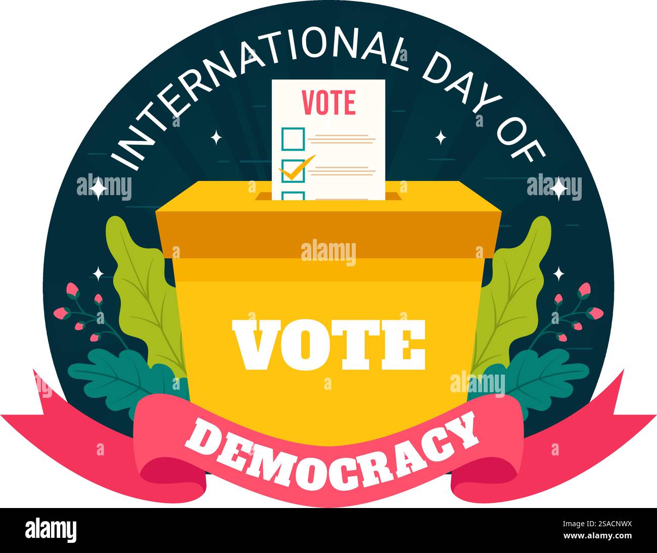 International Day of Democracy Vector Illustration on September 15 with ...