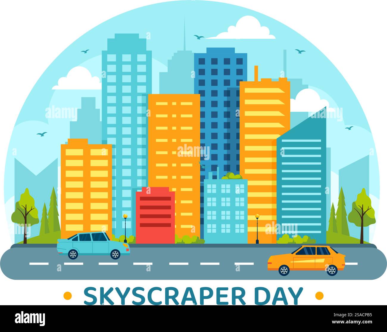 Skyscraper Day Vector Illustration on September 3rd featuring City ...