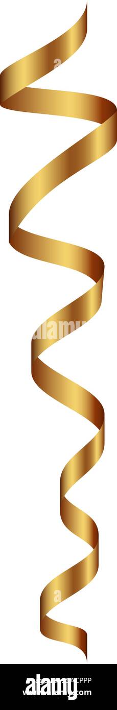 Golden spiral ribbon element. Vector illustration Stock Vector Image ...