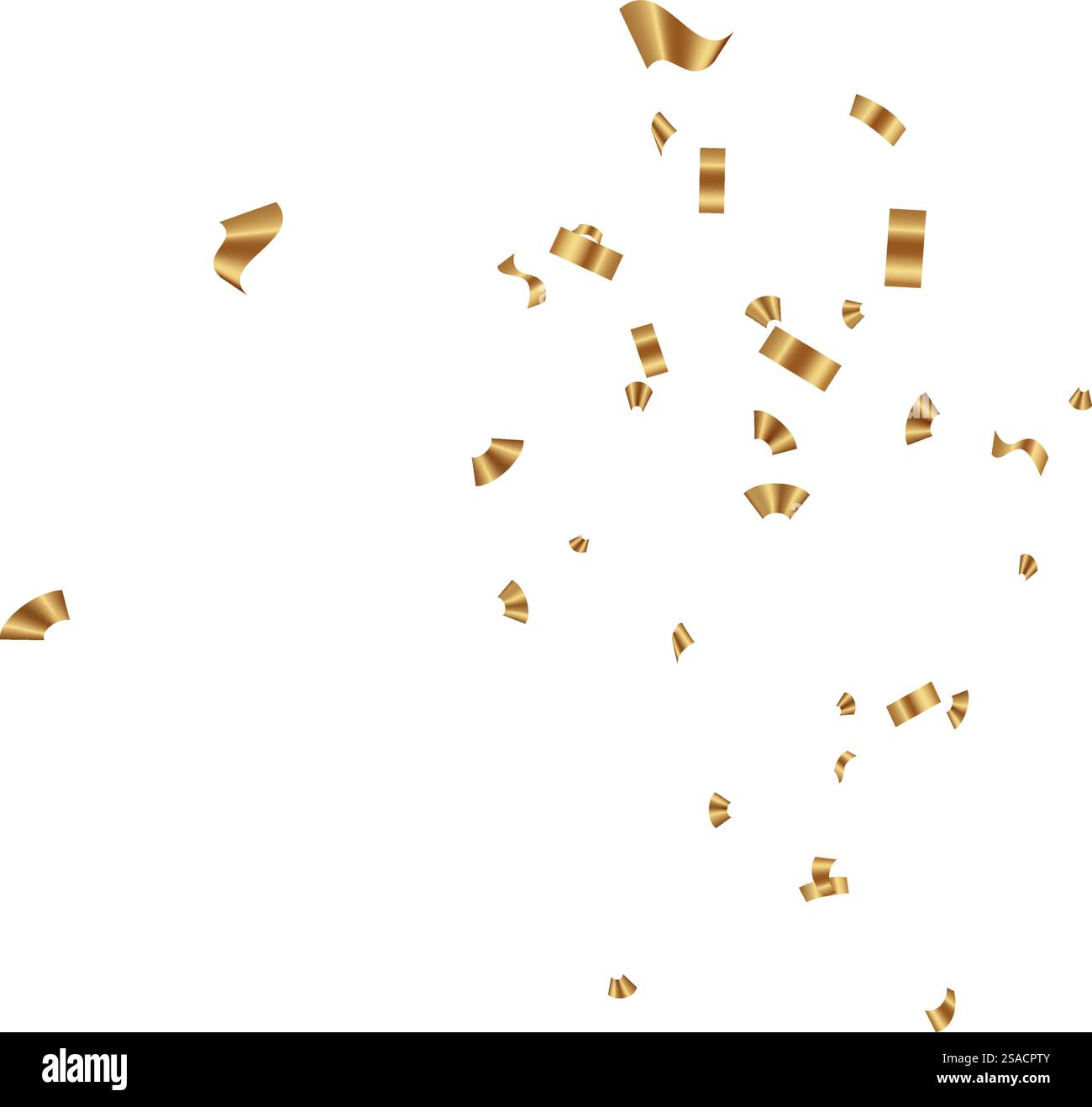 Golden confetti set hi-res stock photography and images - Alamy