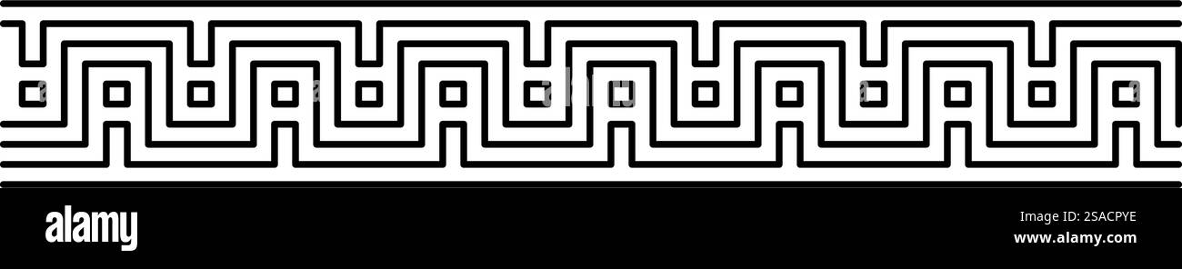 Border illustration pattern Black and White Stock Photos & Images - Alamy