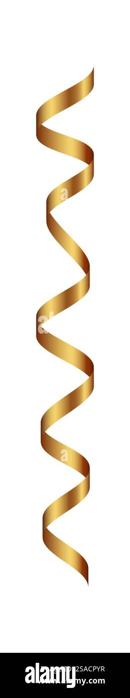 Golden spiral ribbon element. Vector illustration Stock Vector Image ...