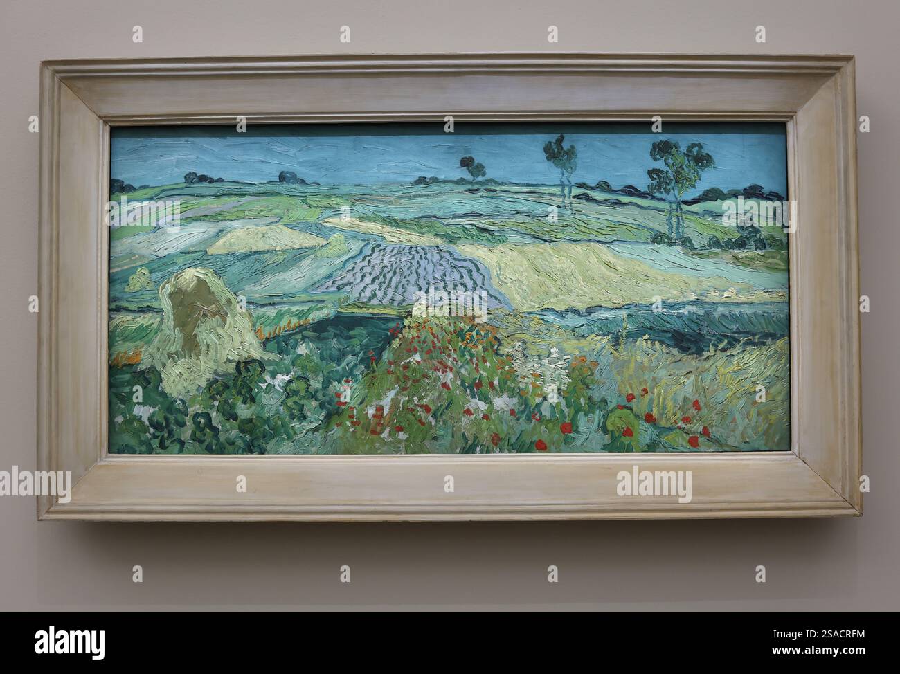 Orsay museum, Paris, France. Vincent Van Gogh.Wheat fields near Auvers ...