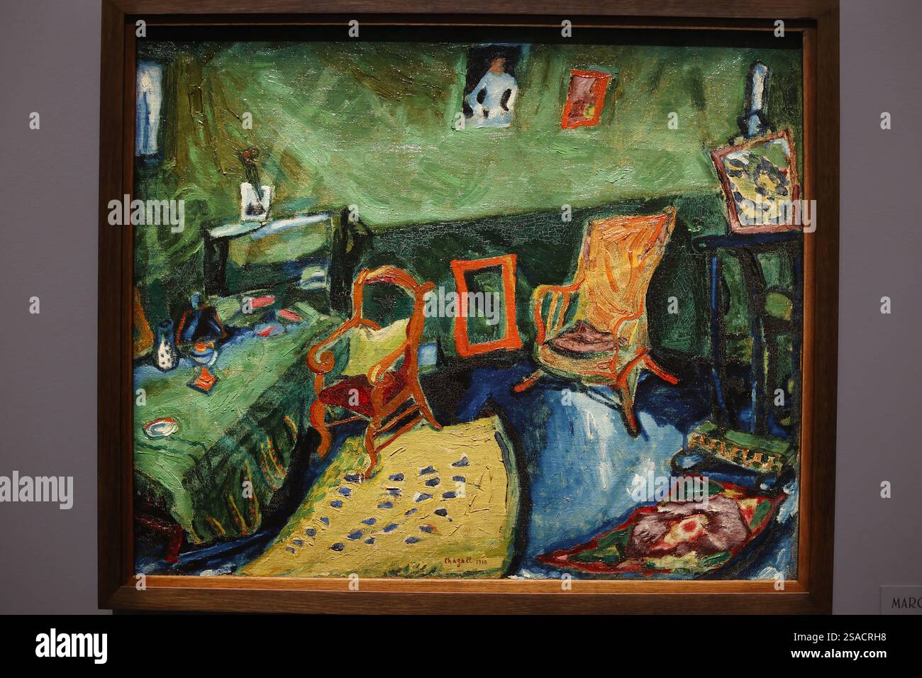 Petit Palais museum, Paris, France.Marc Chagall, The studio, 1911, oil ...