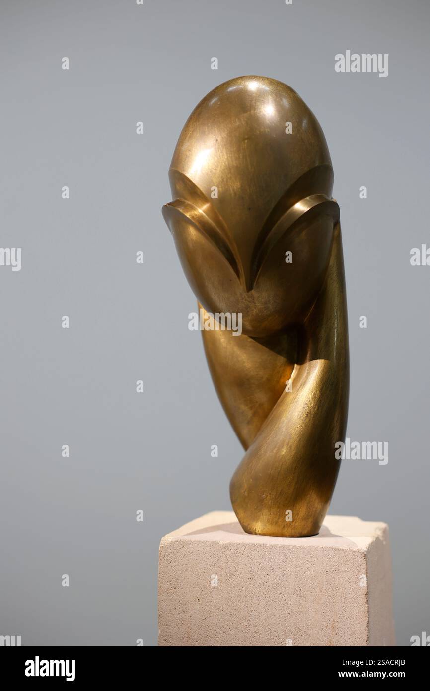 Brancusi exhibition at the Pompidou center, Paris, France.Miss Pogany ...