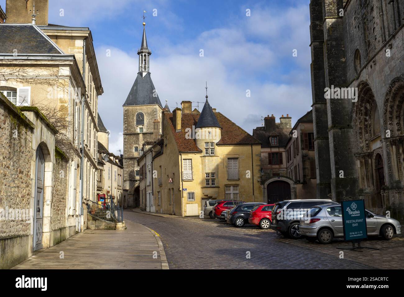 Avallon historical town center, Yonne, France Stock Photo - Alamy