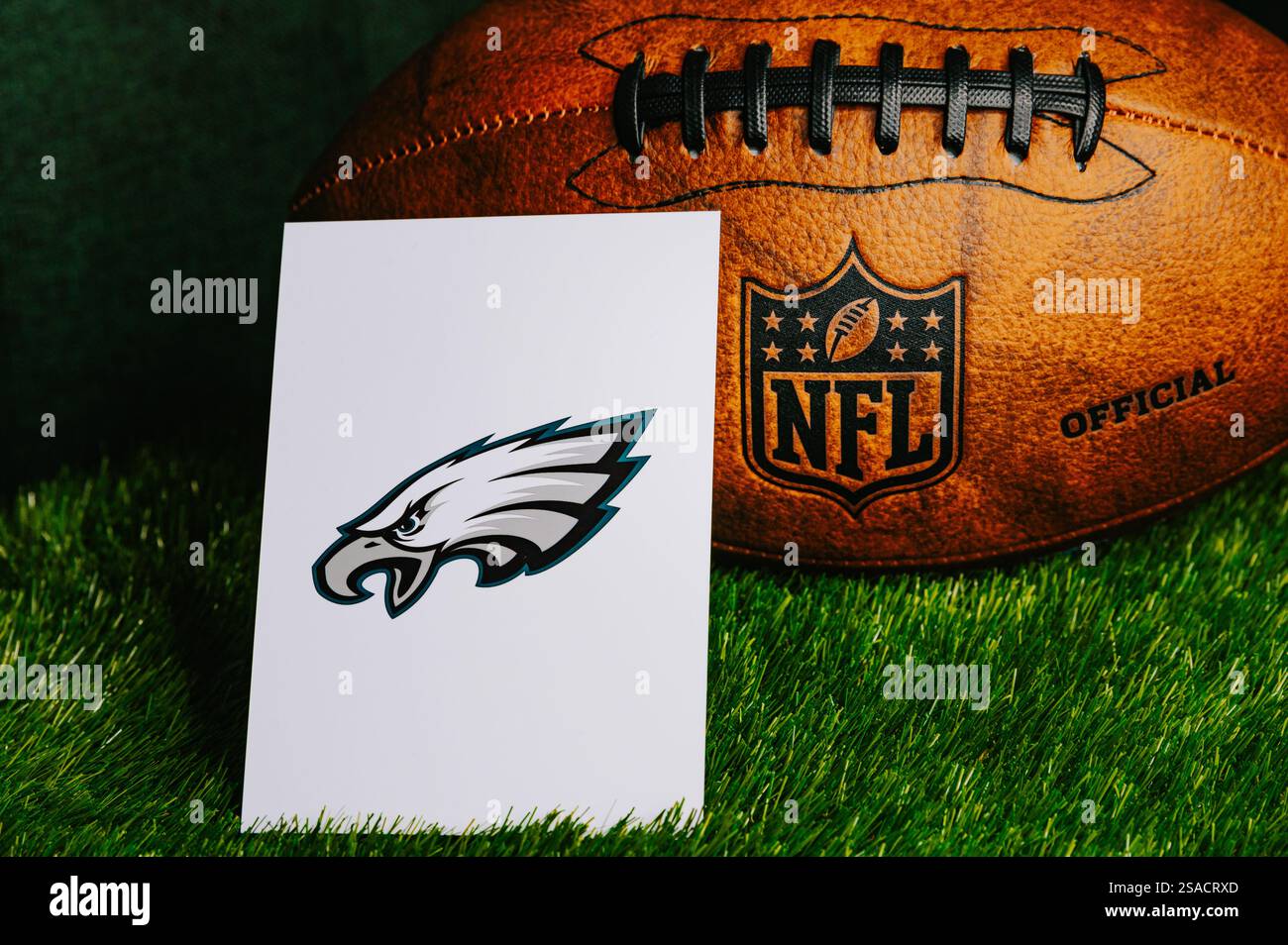 NEW ORLEANS, USA, JANUARY 27, 2025: Philadelphia Eagles NFL team Logo ...