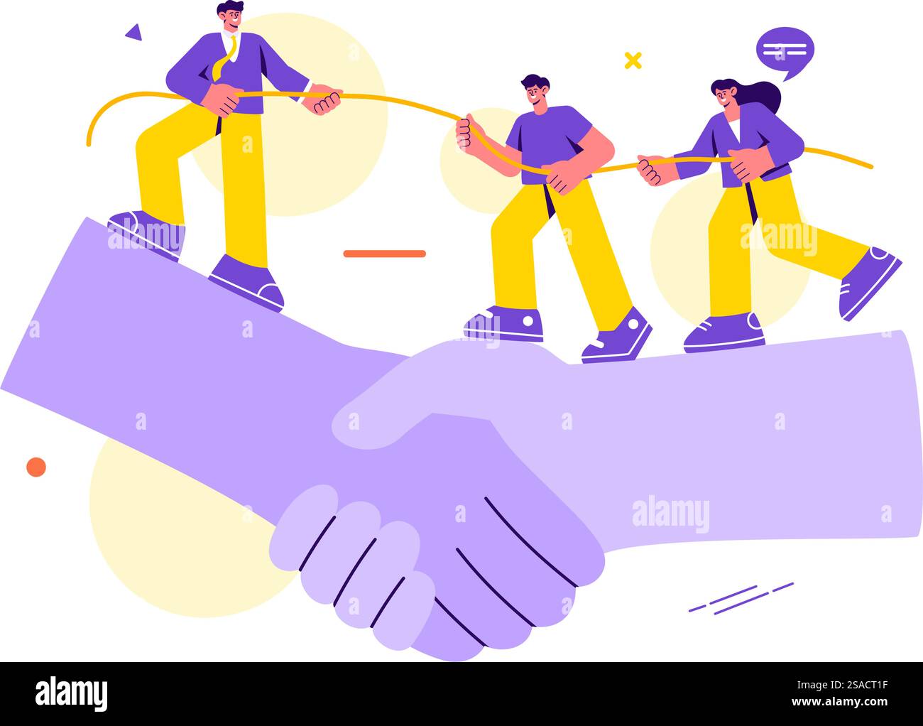 Business Leadership Vector Illustration with A Businessman Leader ...