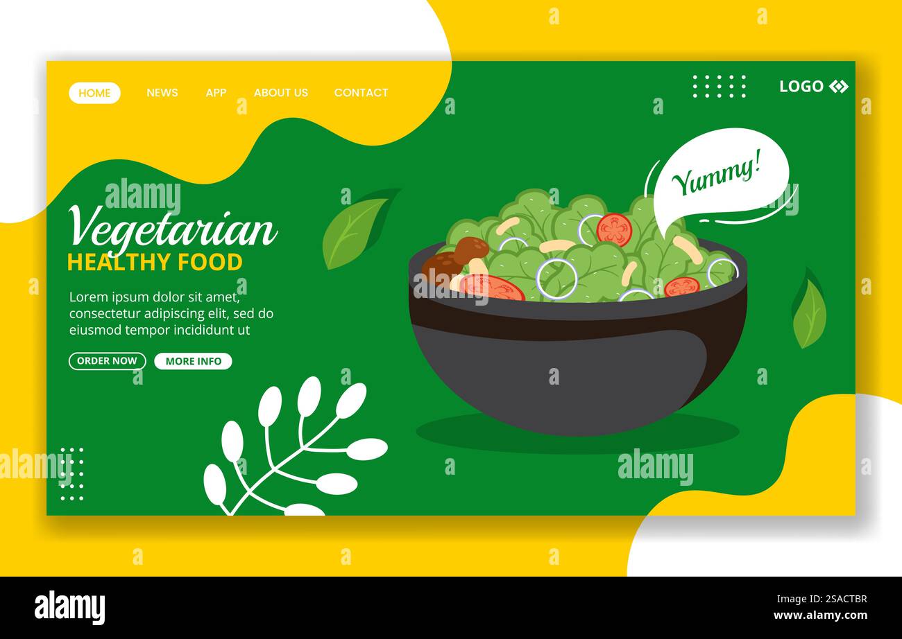 Vegan Day Social Media Landing Page Cartoon Hand Drawn Templates ...