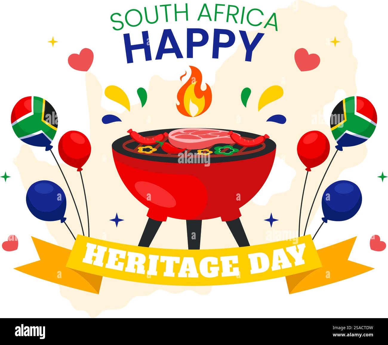 Happy Heritage Day South Africa Vector Illustration for September 24 ...