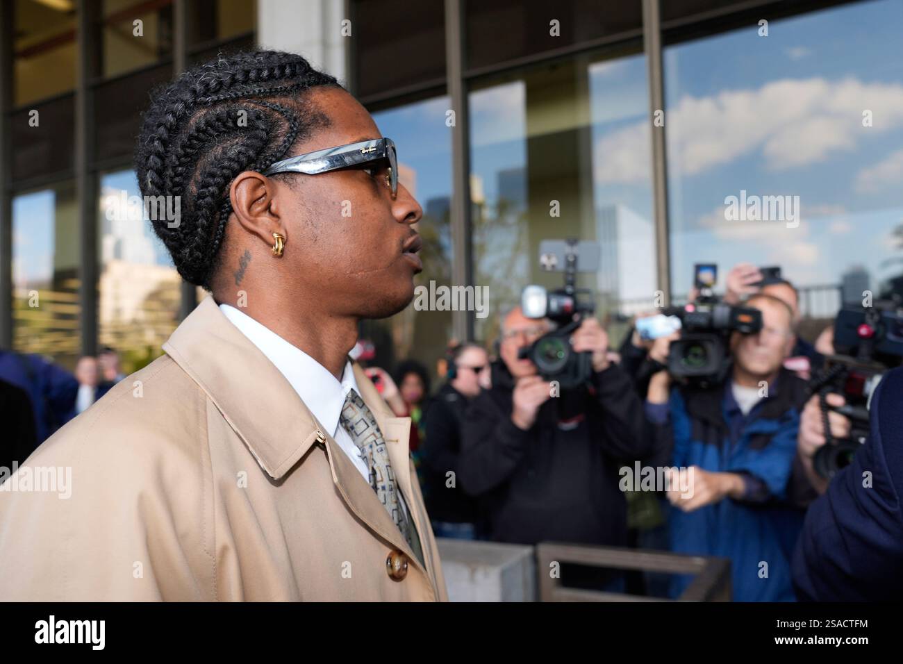 Rapper A$AP Rocky arrives at the Clara Shortridge Foltz Criminal ...