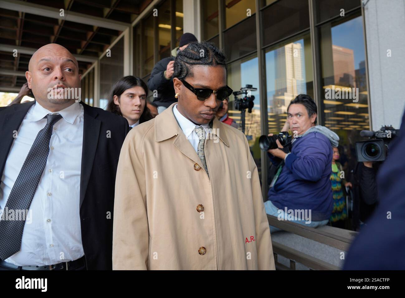 Rapper A$AP Rocky arrives at the Clara Shortridge Foltz Criminal ...