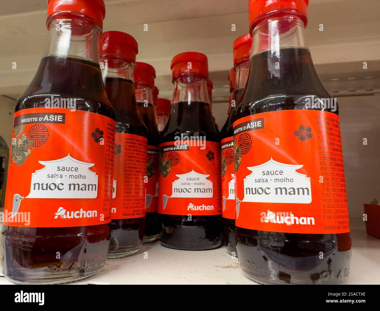 Savoring the rich flavors of nuoc mam sauce on a grocery store shelf ...