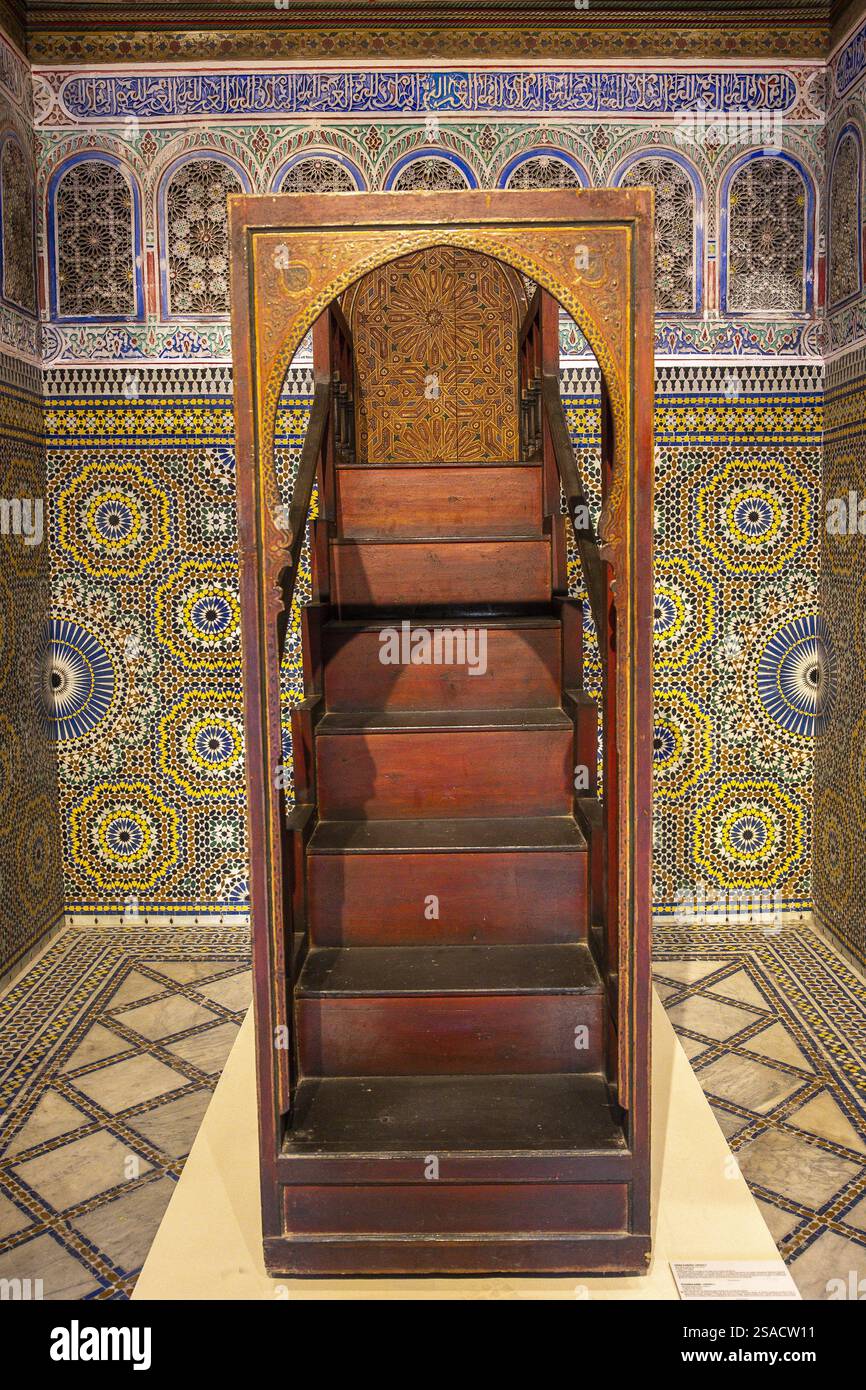 Museum of Confluences Dar El Bacha, Marrakesh, Morocco. Minbar ...