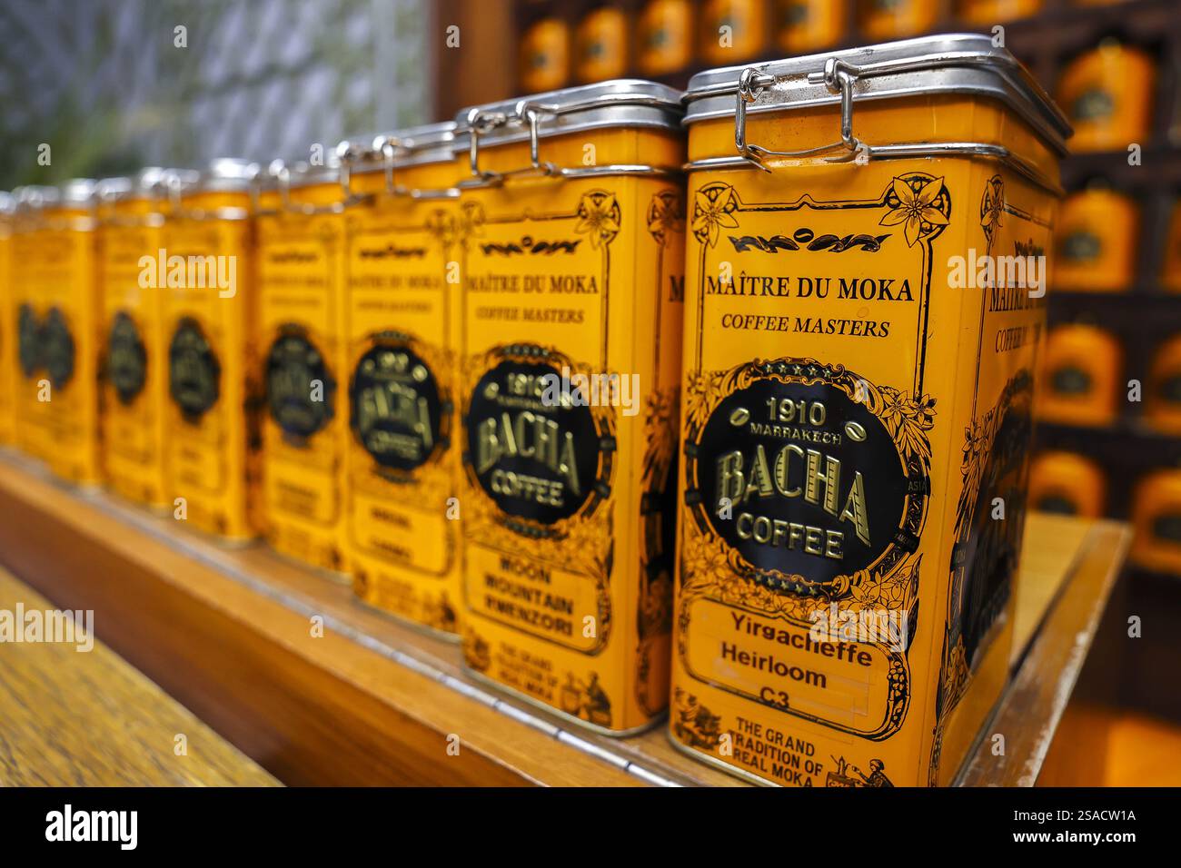 Cafe Bacha, Dar El Bacha, Marrakesh, Morocco Stock Photo - Alamy