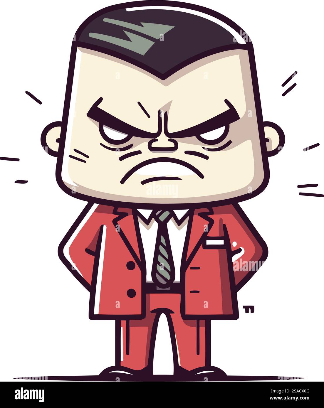 Angry Businessman Cartoon Vector Illustration Stock Vector Image & Art ...