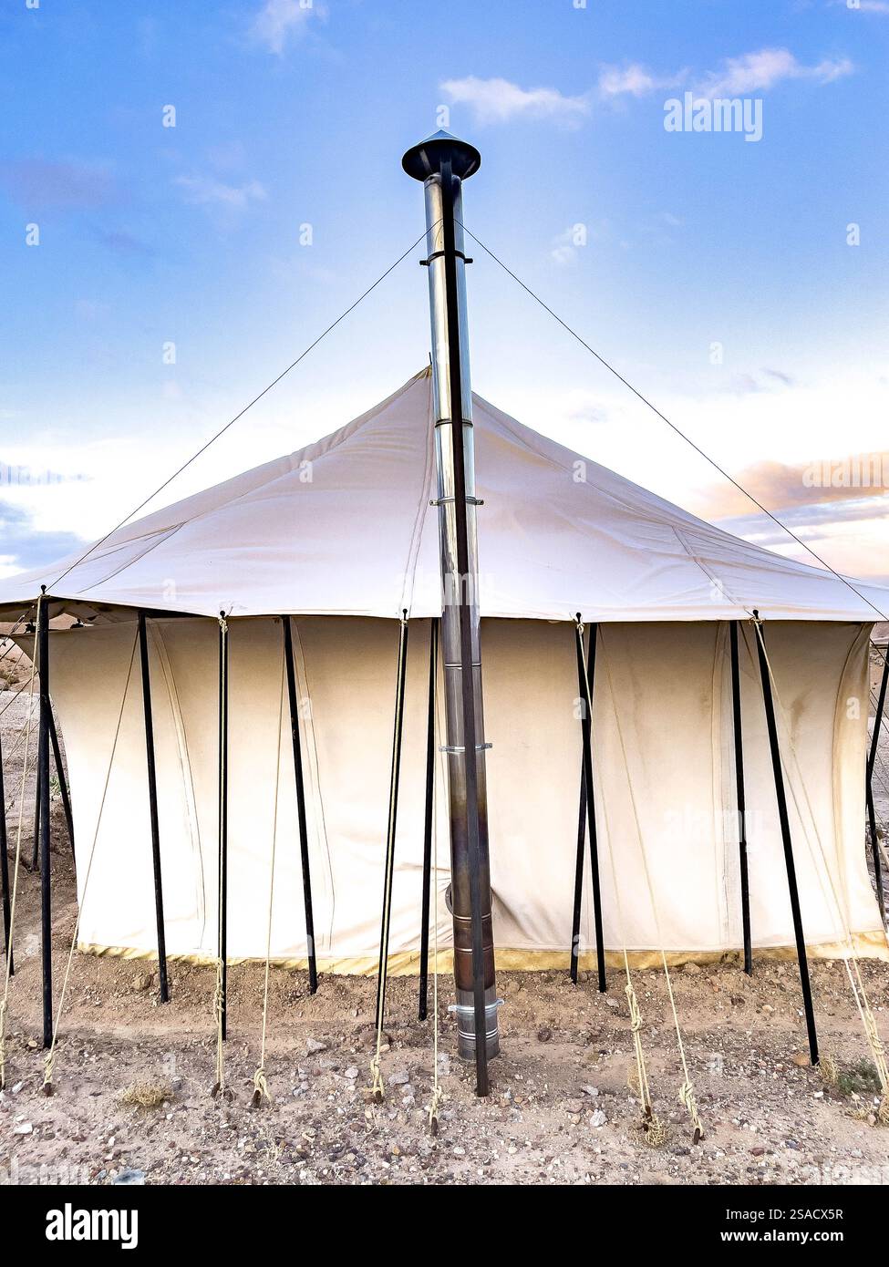 Tent in a desert camp in Agafay, Morocco Stock Photo - Alamy