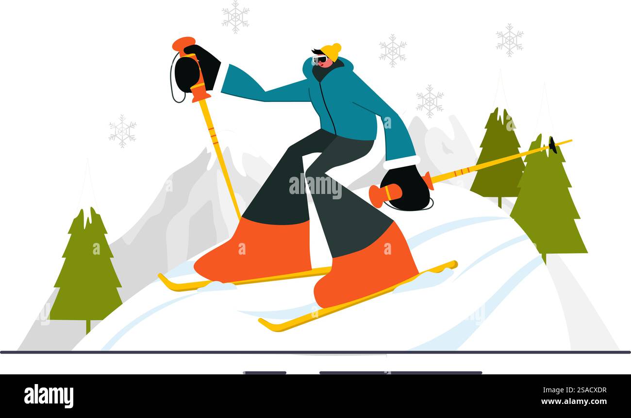 Skiers style Stock Vector Images - Alamy